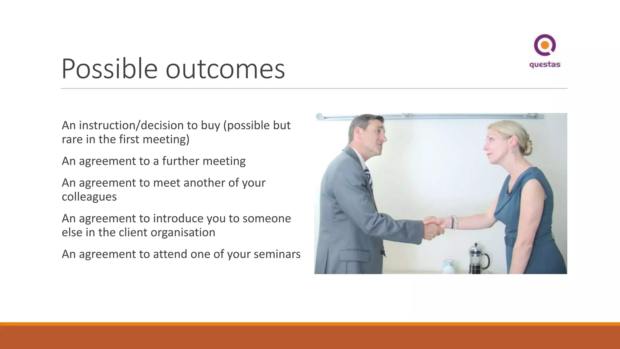 First sales meetings with potential clients | PPTX