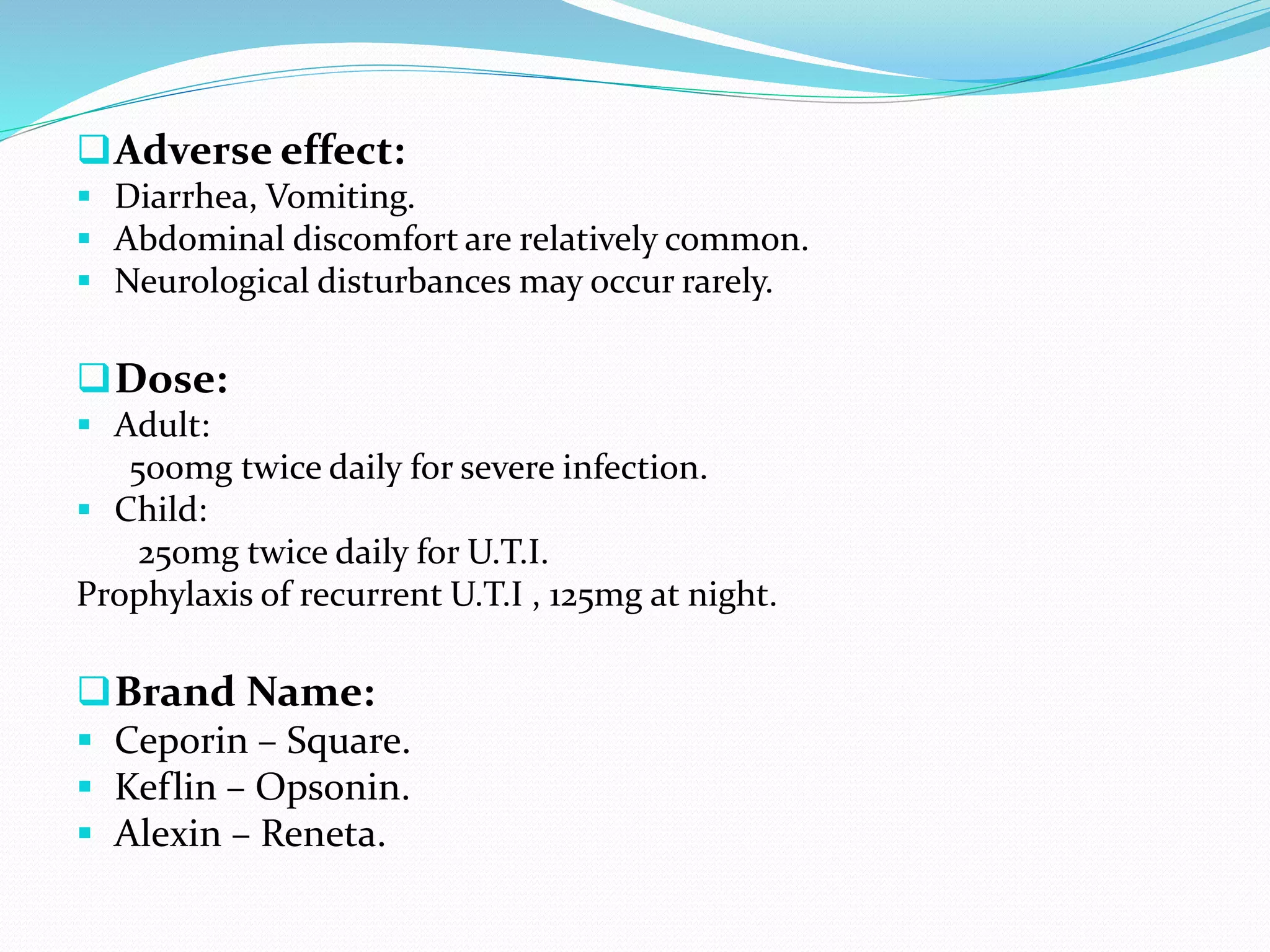 Antibiotics(Cephalosporins • FluoroquinolonesTetracyclines) | PPTX