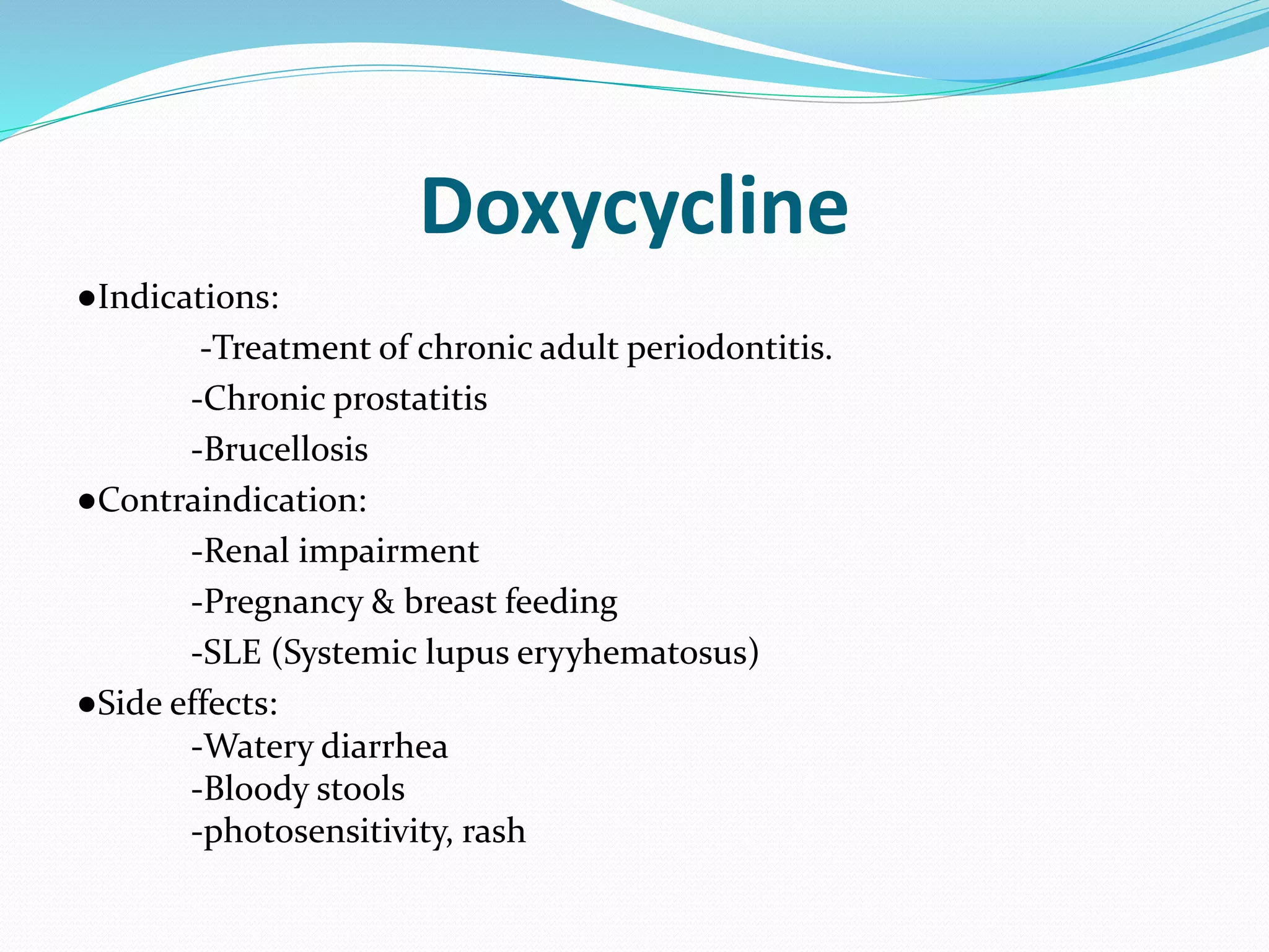 Antibiotics(Cephalosporins • FluoroquinolonesTetracyclines) | PPTX