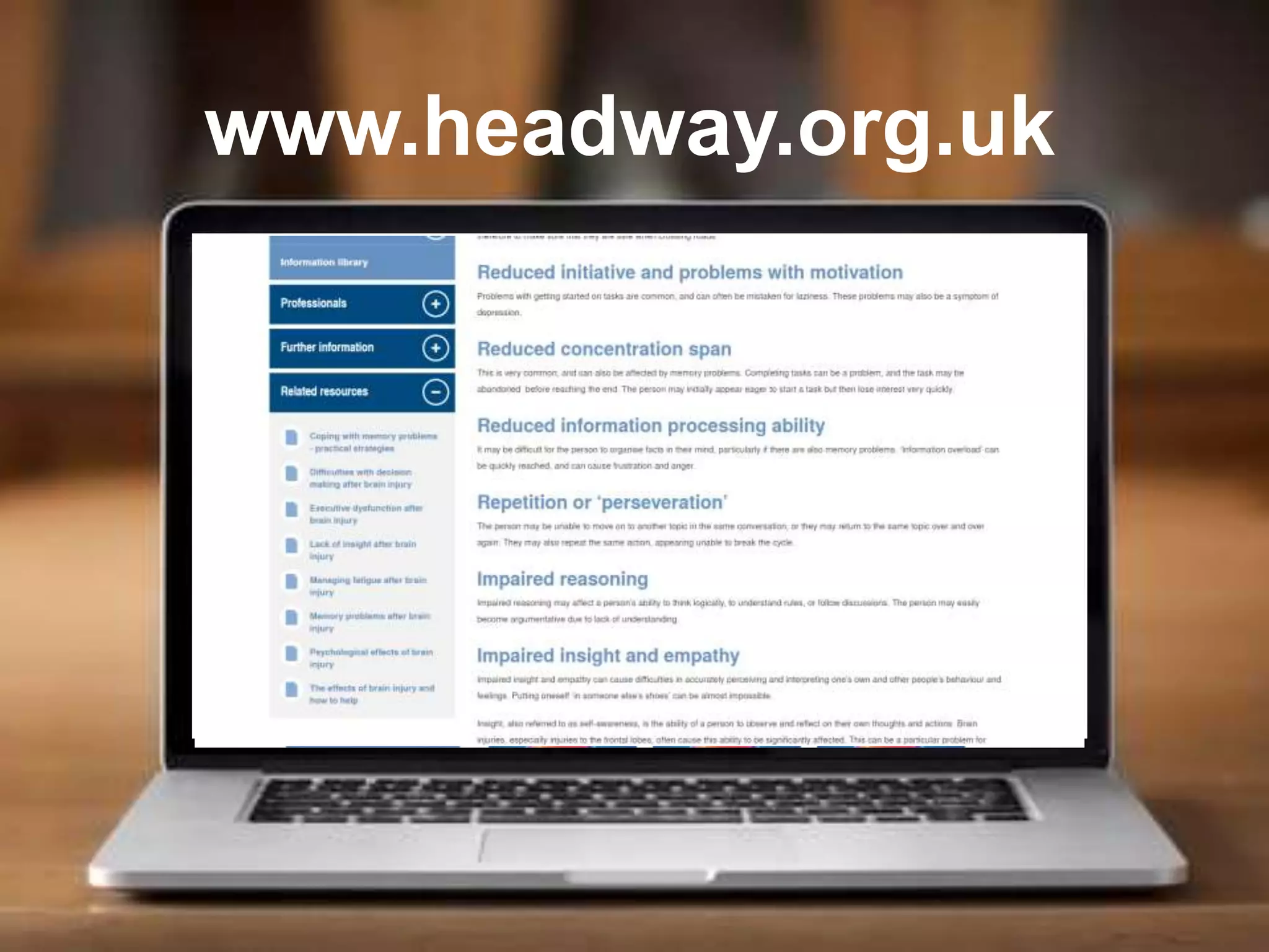 Improving Life After Brain Injury - Headway UK | PPTX