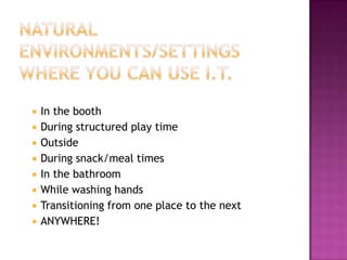 Incidental Teaching and Appropriate Play Presentation with Questions | PPTX