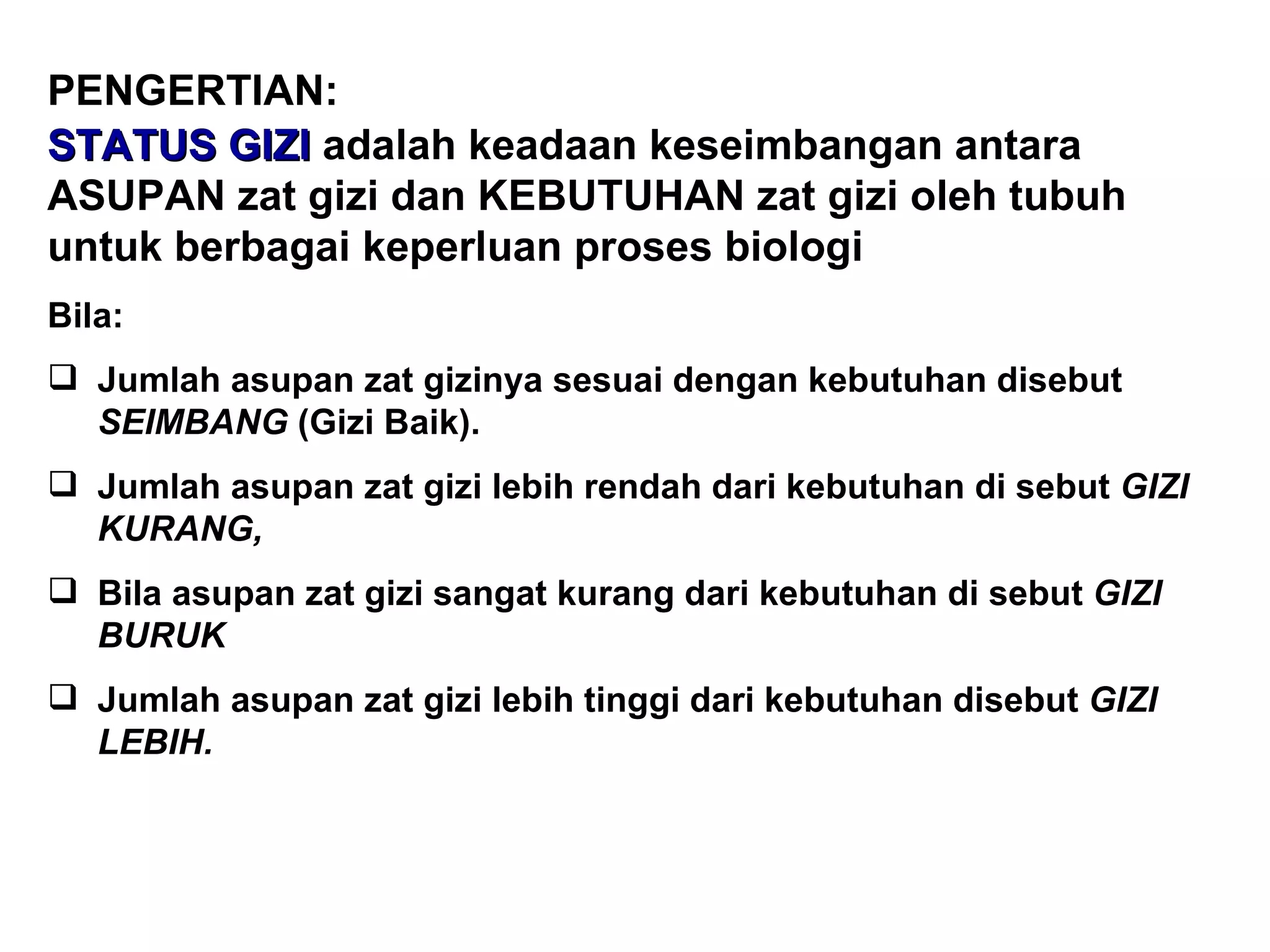 3 indikator pemantau gizi | PPT