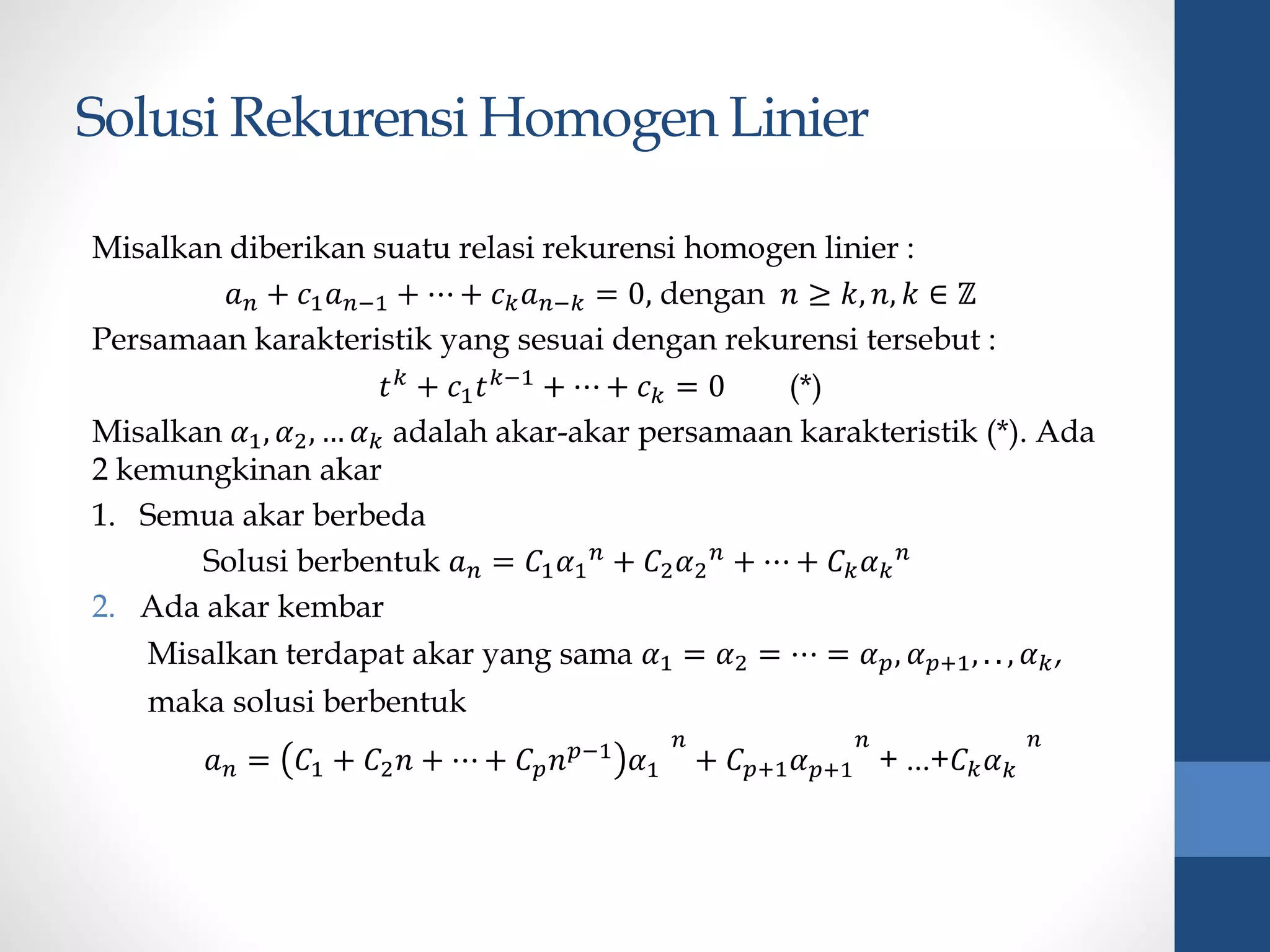 Rekursi dan Induksi Matematika | PPTX
