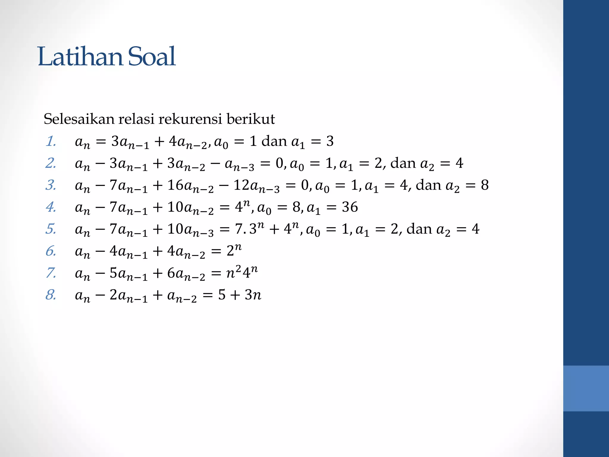 Rekursi dan Induksi Matematika | PPTX