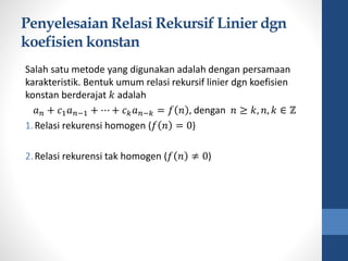 Rekursi dan Induksi Matematika | PPTX