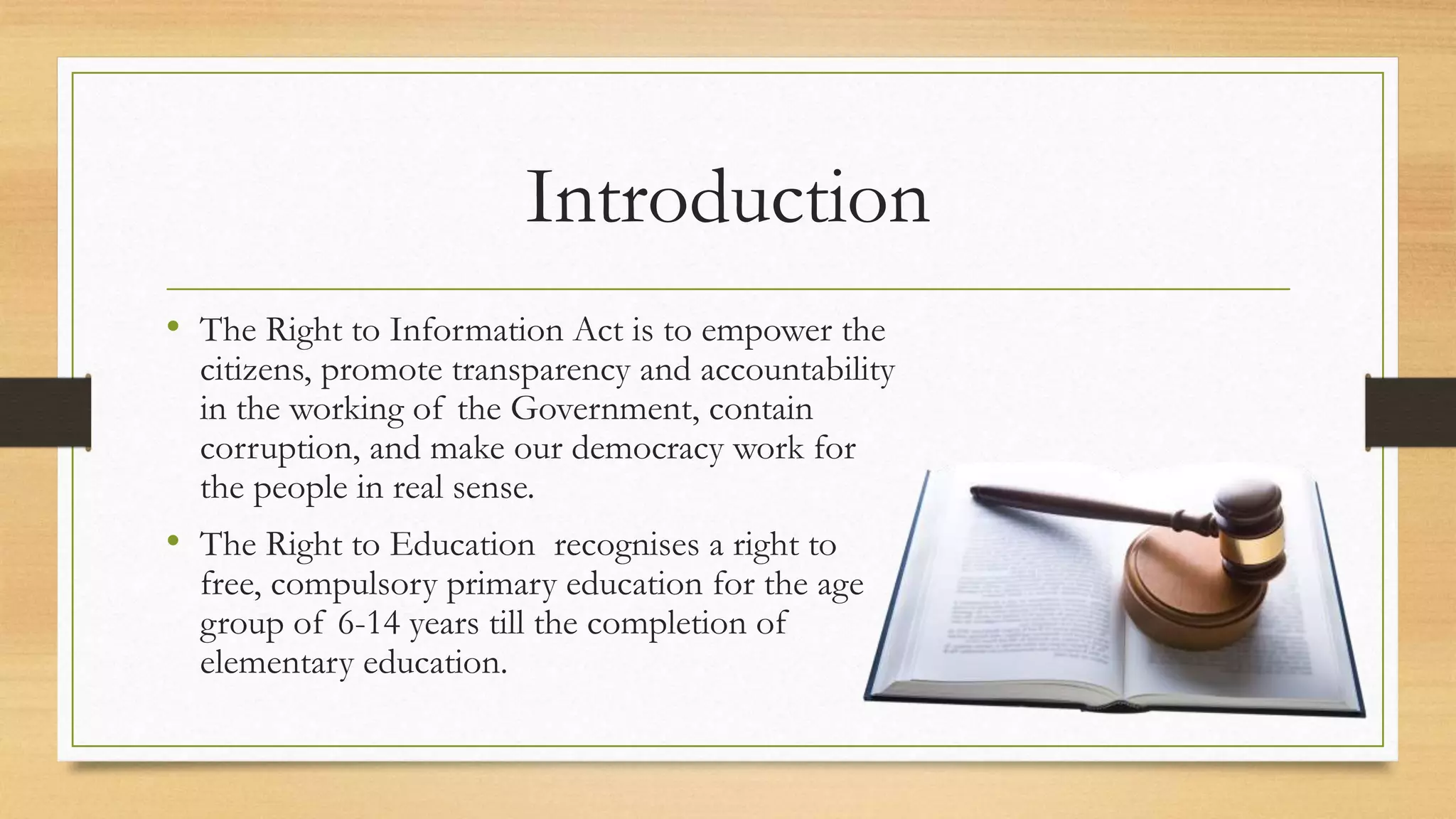 Information laws and rte | PPTX