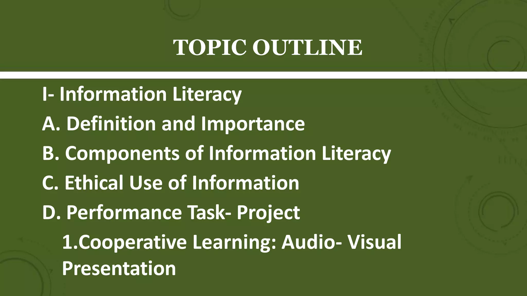 3 Information Literacy Performance Task Project Audio-Visual ...