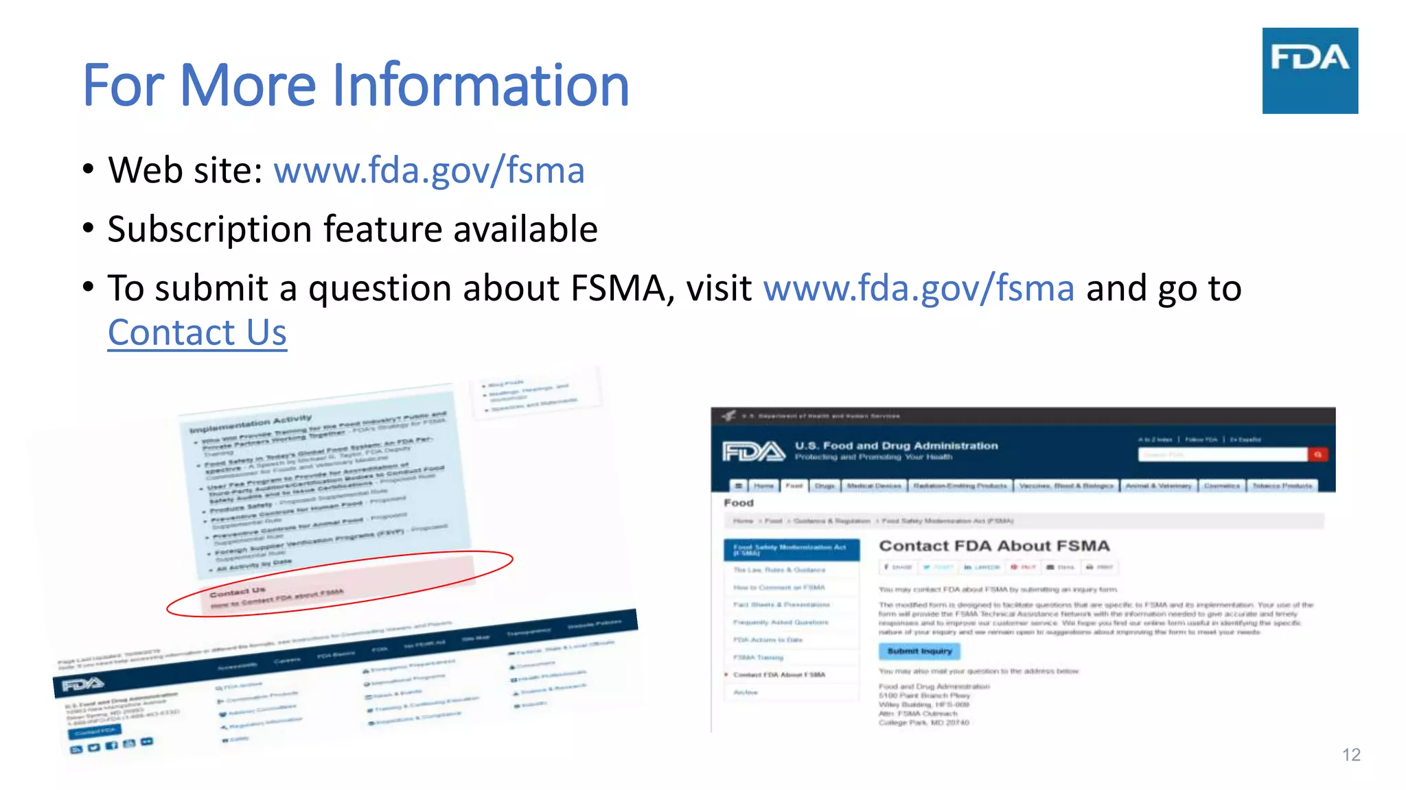 Food Safety and Soil Health: an US Food and Drug Administration (FDA ...
