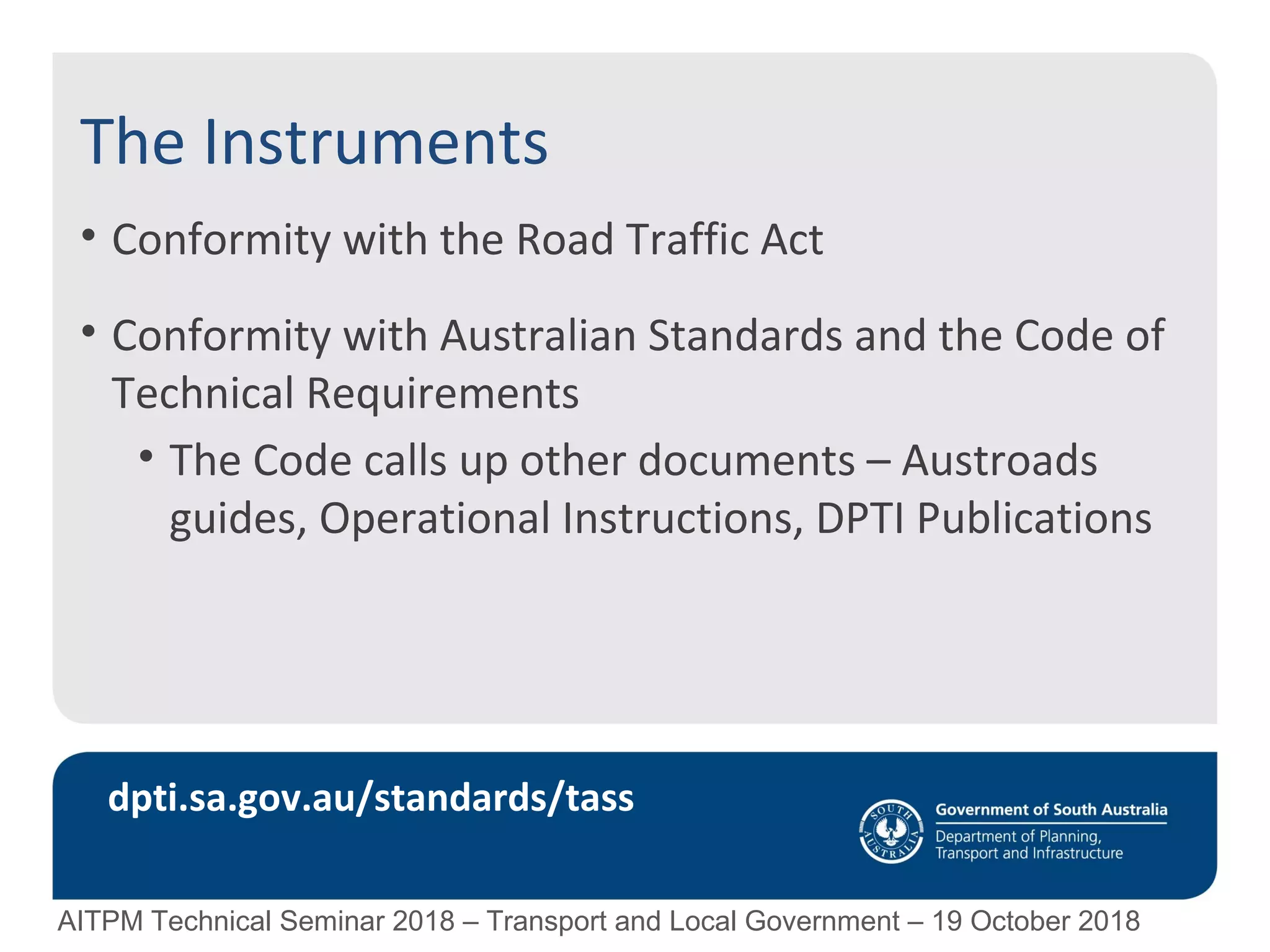 Ingrid Hunt - Traffic control device approval | PPT