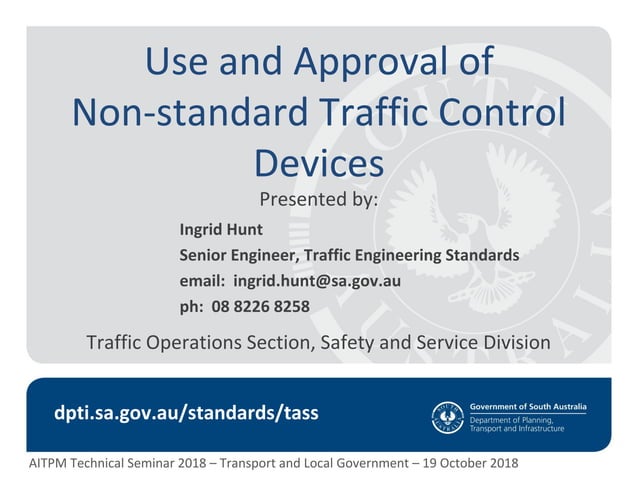 Ingrid Hunt - Traffic control device approval | PPT