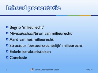 Inleiding Milieurecht | PPT