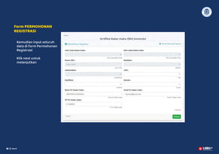 Input portal oss untuk data sertifikasi perusahaan | PPT