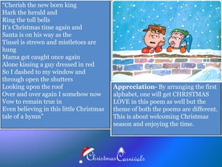 3 interesting christmas acrostic poems | PPTX