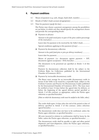 international commercial sale of goods | PDF