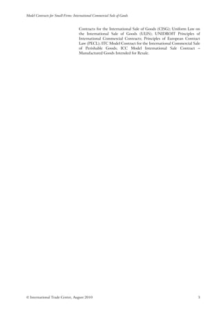 international commercial sale of goods | PDF