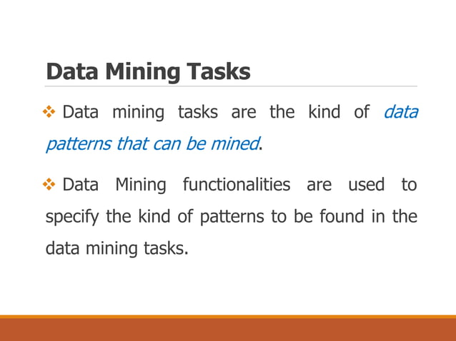 3 Data Mining Tasks | PPT