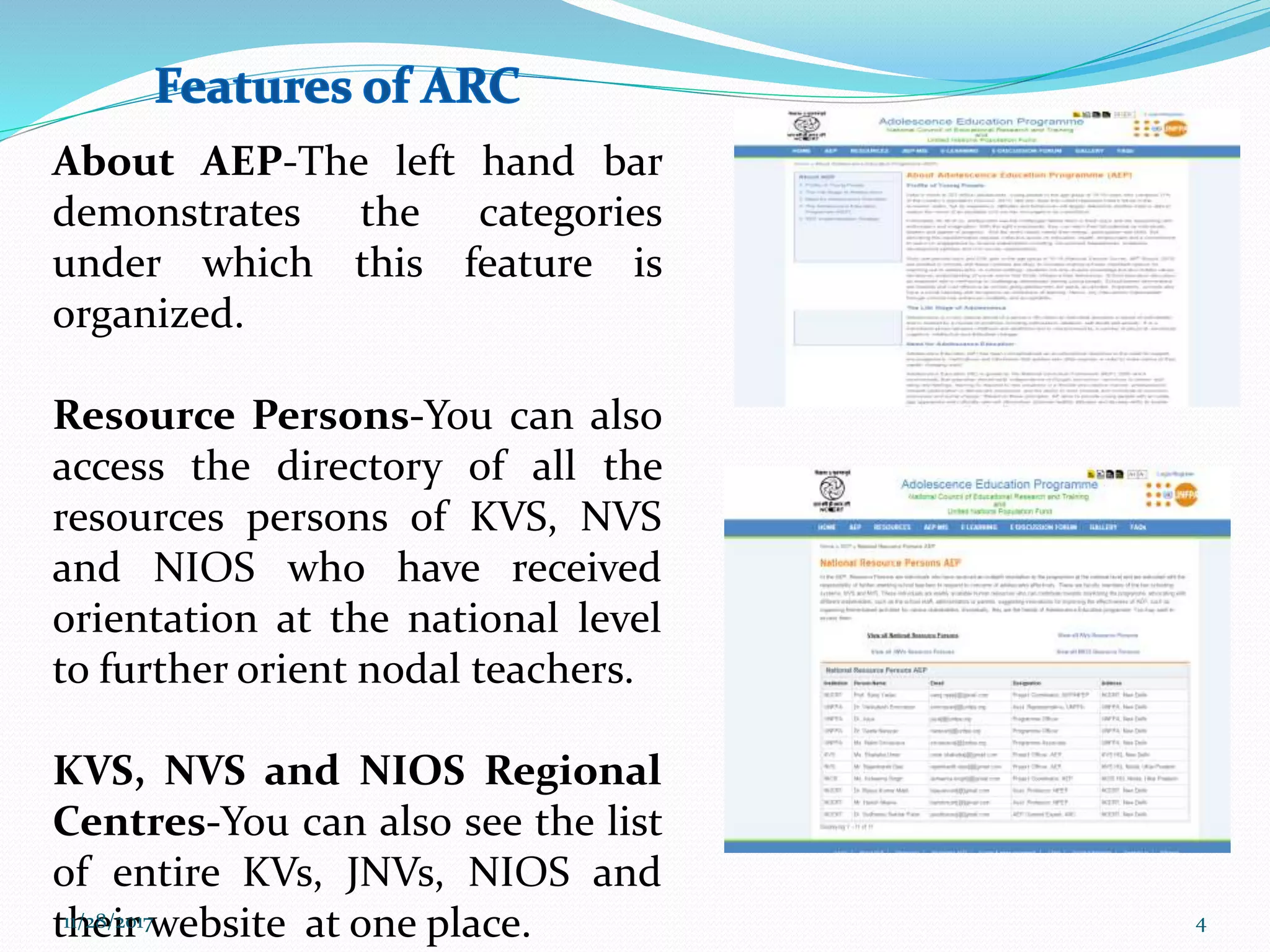introduction to aep arc | PPTX