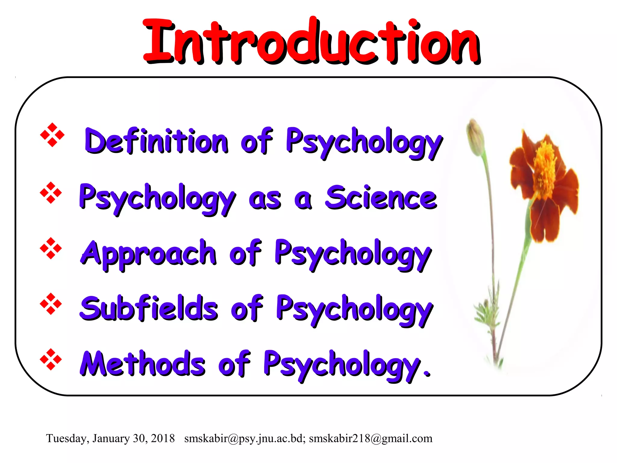 Introduction to Psychology | PPT