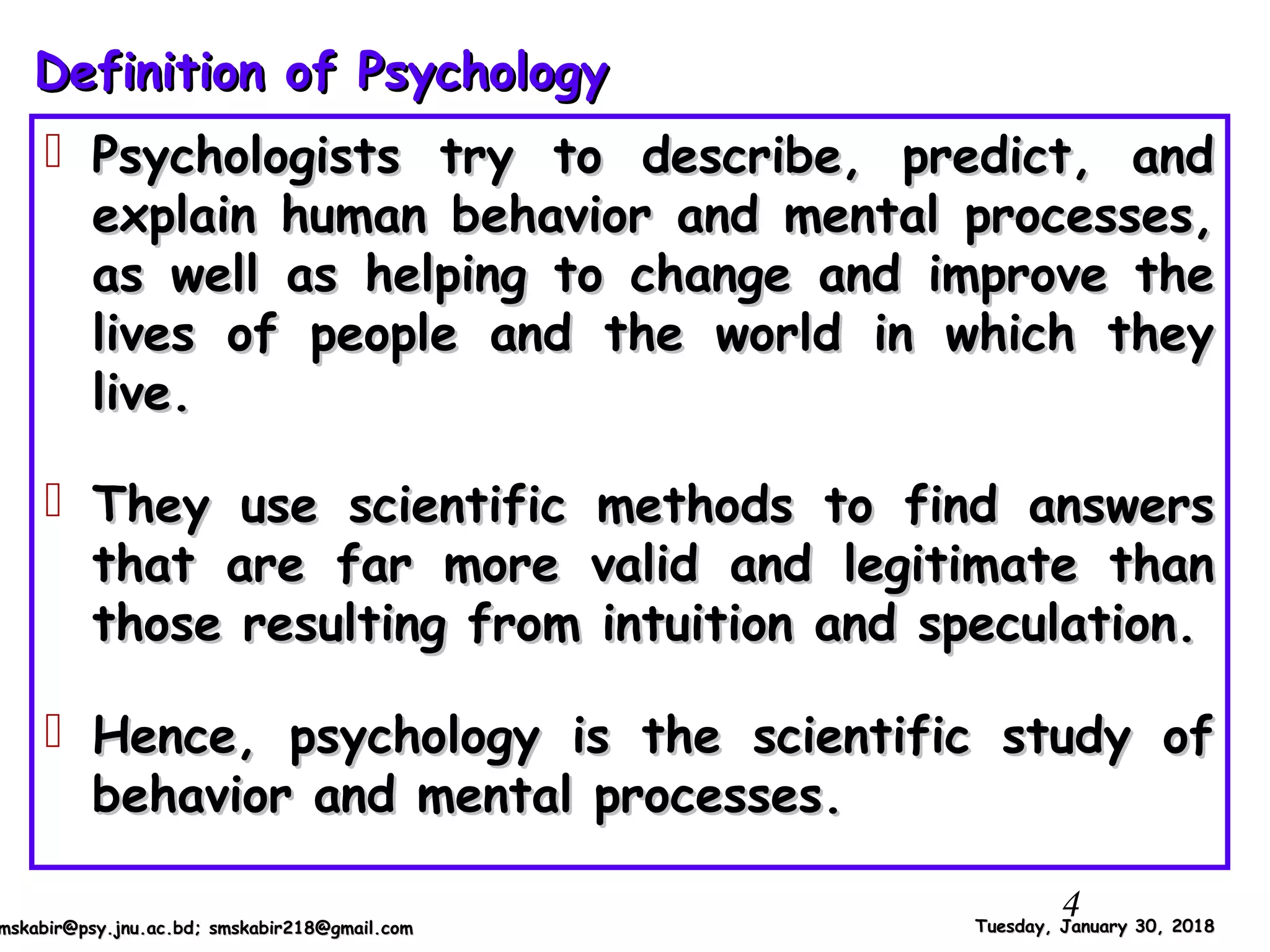 Introduction to Psychology | PPT