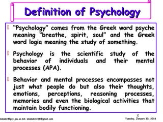 Introduction to Psychology | PPT