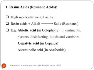 Introduction to Resins for DPH1 PCI syllabus | PDF