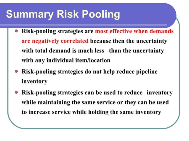 3 Inventory Management And Risk Pooling | PPT | Logistics | Business