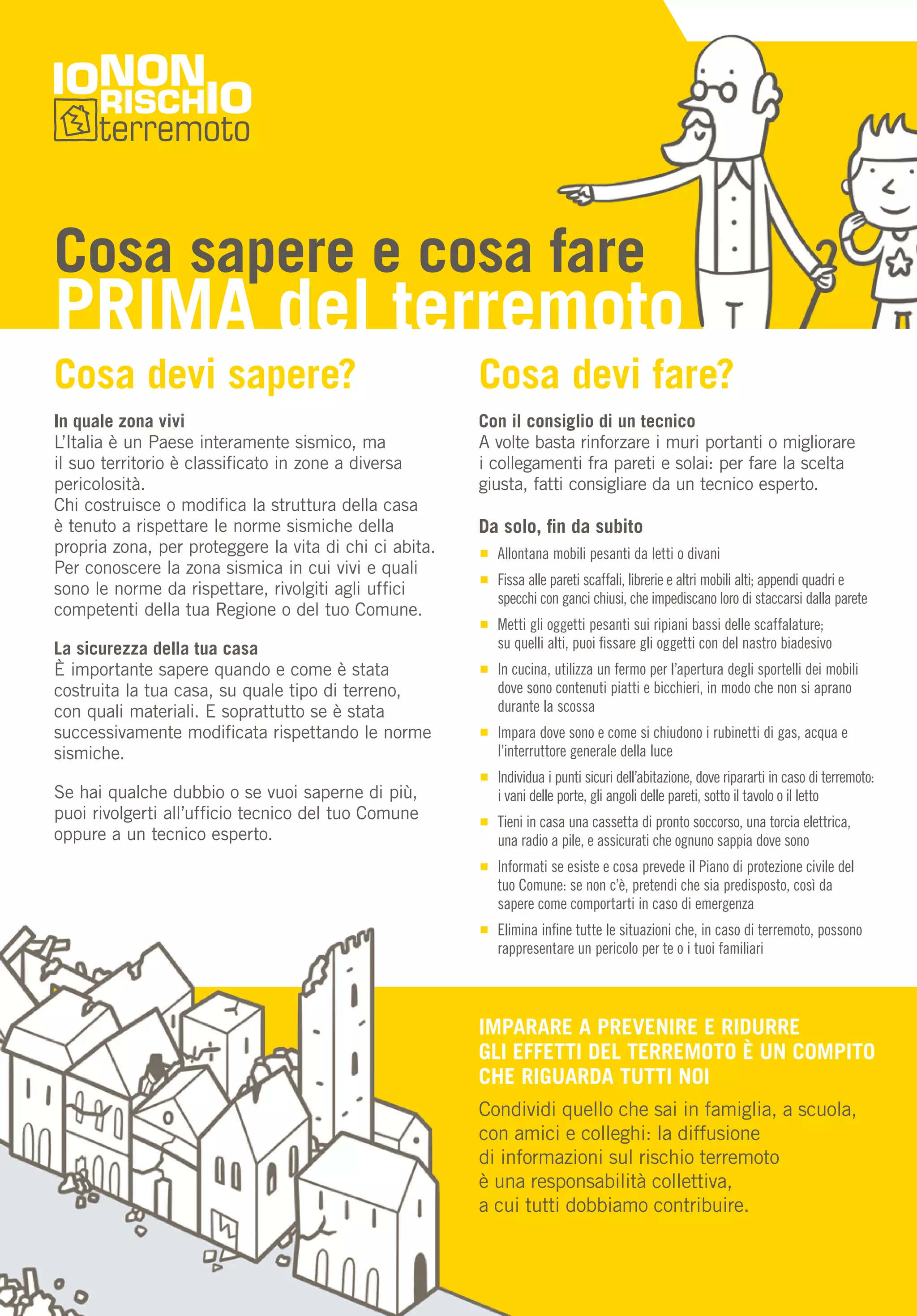 3 io non rischio terremoto buone pratiche di protezione civile | PDF