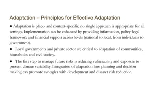 Findings - Climate Change: Impacts on Food, Agriculture and other ...