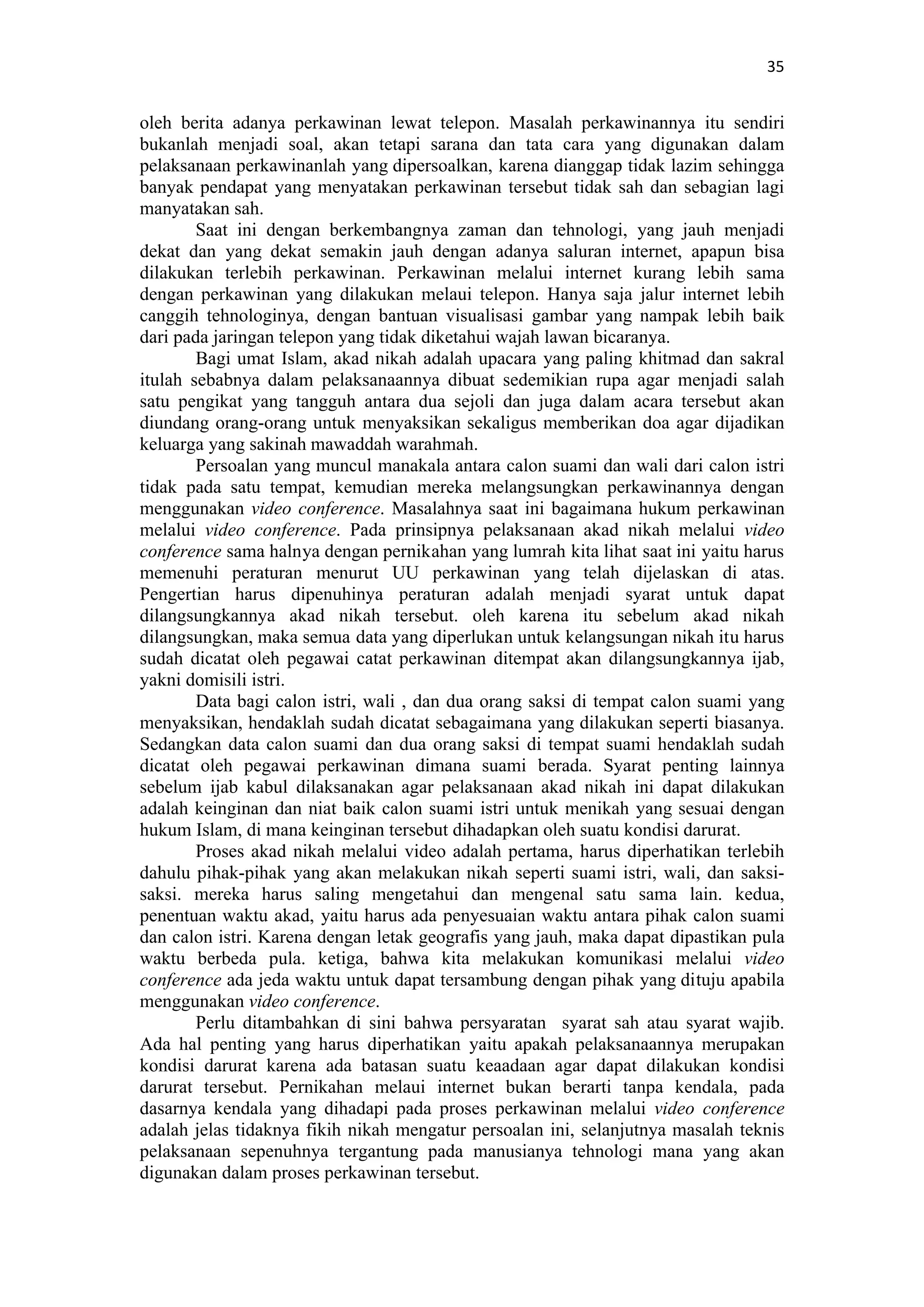 pernikahan melalui video conference | PDF