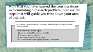 Lesson 1- Brainstorming for Research Topics | PPTX