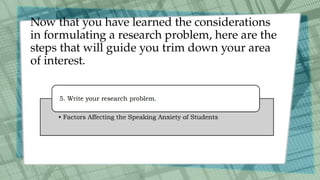 Lesson 1- Brainstorming for Research Topics | PPTX