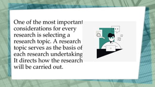 Lesson 1- Brainstorming for Research Topics | PPTX