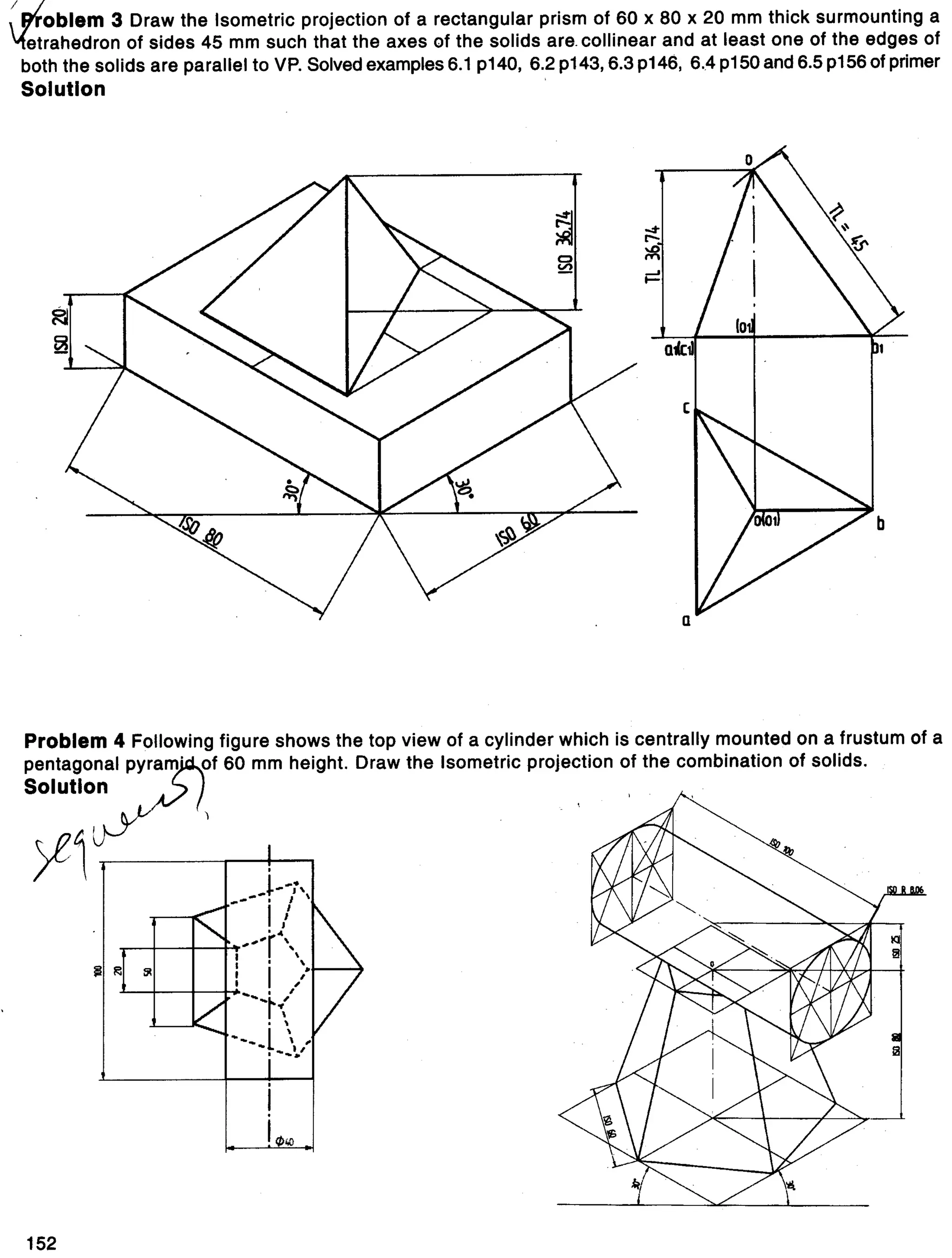 Projection of Isometrics- Engineering Graphics | PDF
