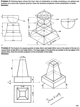 Projection of Isometrics- Engineering Graphics | PDF