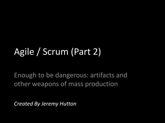 Agile Scrum Training (Part 3) | PPTX