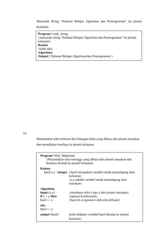 Algoritma dan-pemrograman | DOC