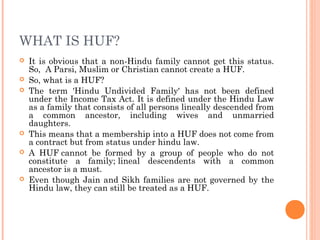 Joint hindu undivided family | PPT