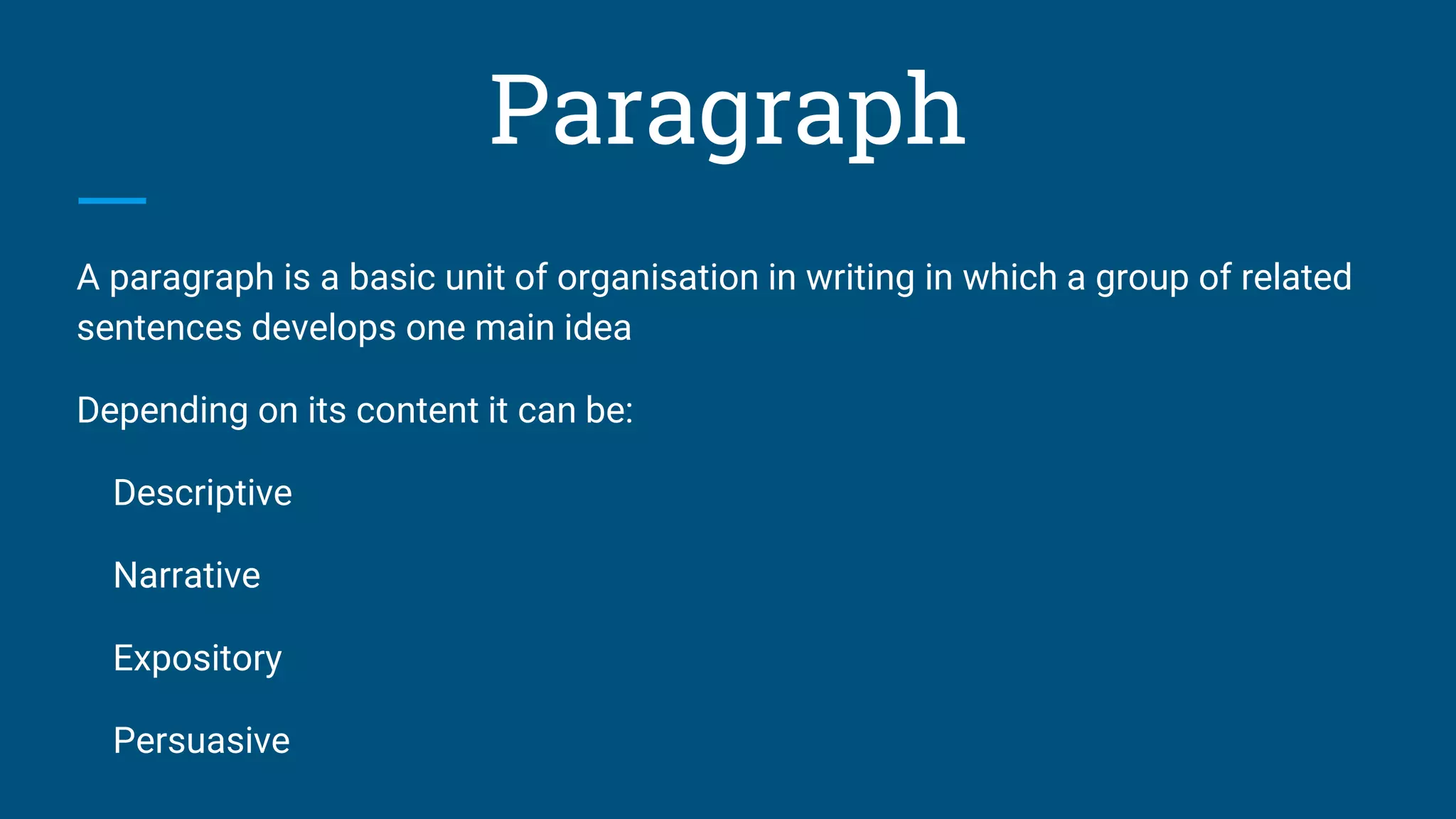 paragraph types | PPT