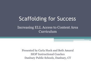 Tesol 2014 Presentation: Scaffolding for Success | PDF