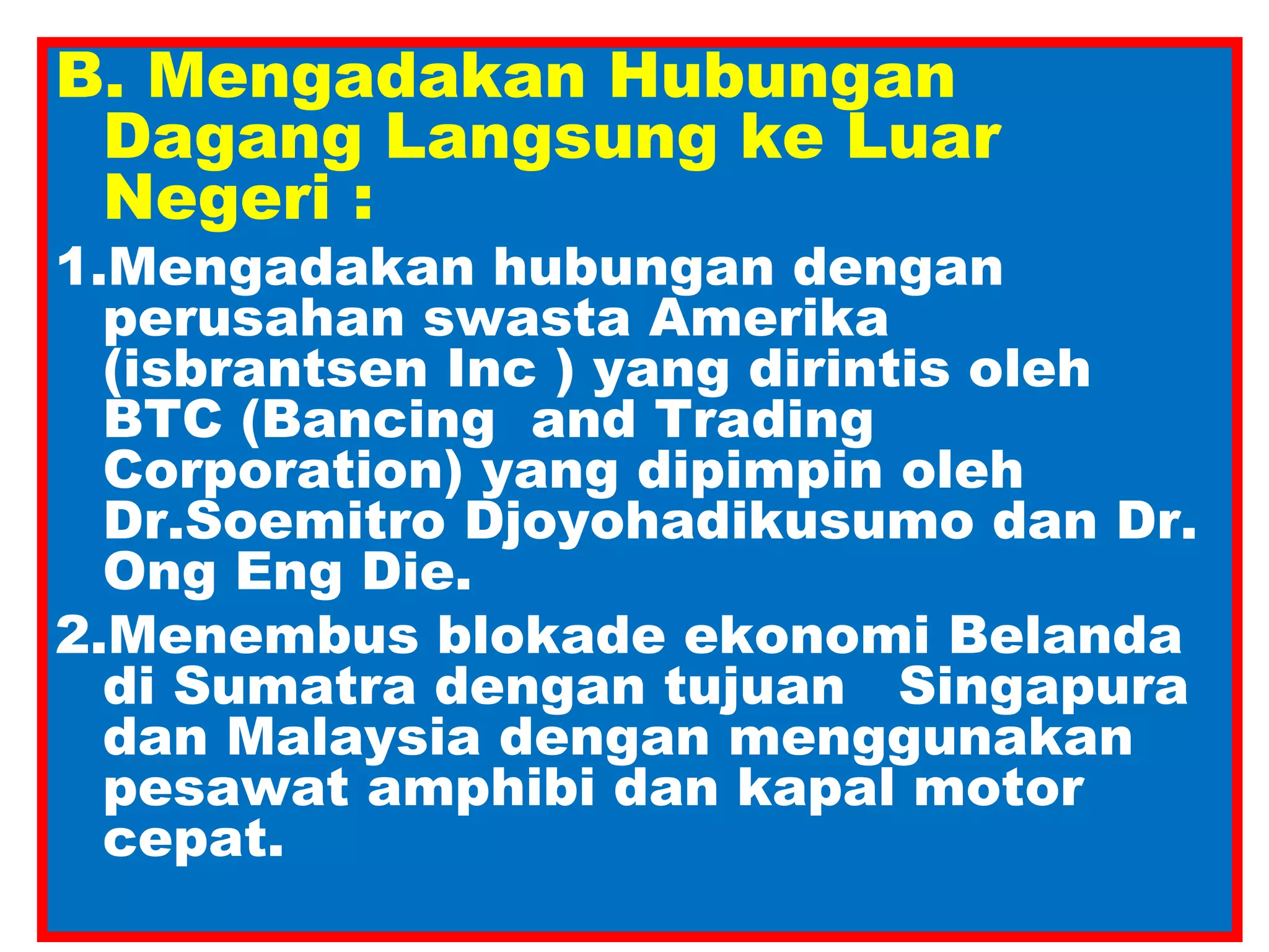 3 Kehidupan Ekonomi Pada Awal Kemerdekaan Ppt 