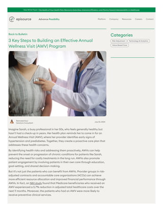 3 Key Steps to Building an Effective Annual Wellness Visit (AWV ...