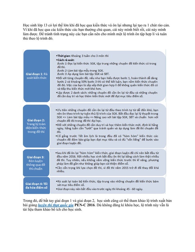 3 kinh nghiệm ôn thi thpt quốc gia | PDF