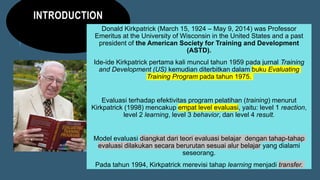 Power point Evaluasi menurut Kirk patrick | PPTX