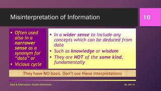 Knuth's Definitions of Data and Information | PPT