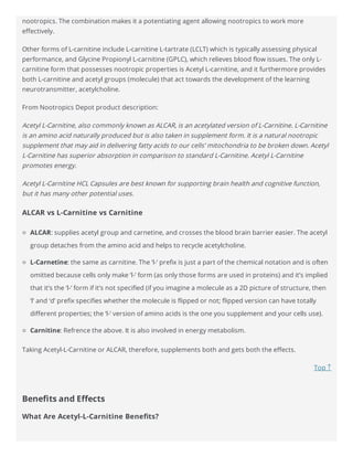 Acetyl-L-Carnitine (ALCAR) | PDF | Brain and Nervous System Disorders ...