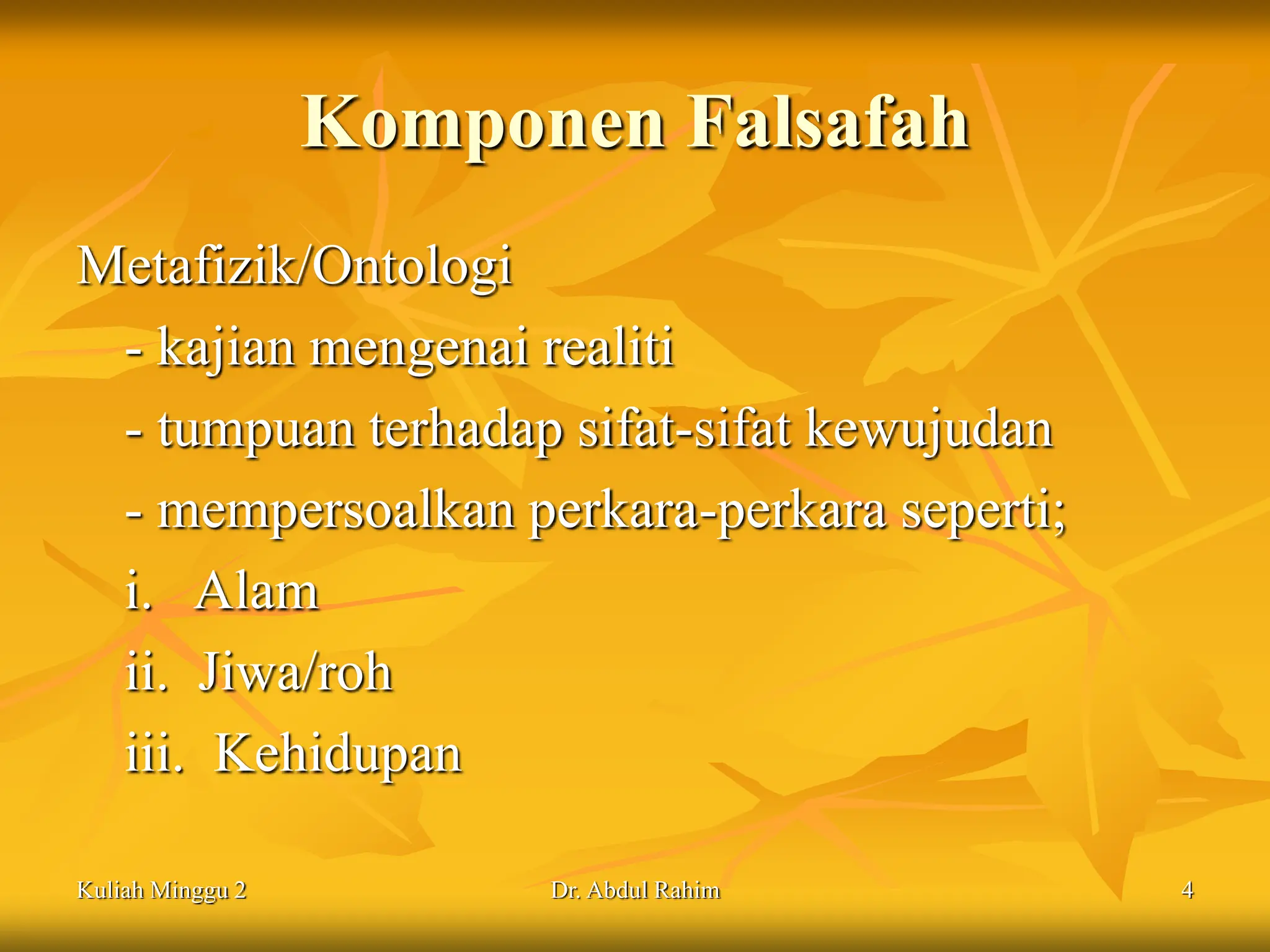 Komponen dan Aliran Falsafah Pendidikan.ppt