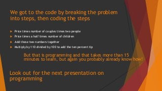 Learn to code in 15 minutes | PPT