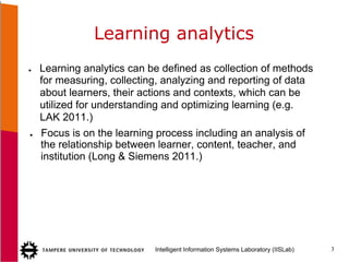 Learning Analytics and Information Visualization | PDF
