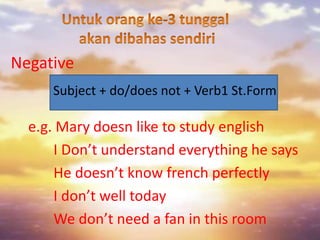SIMPLE PRESENT TENSE | PPTX