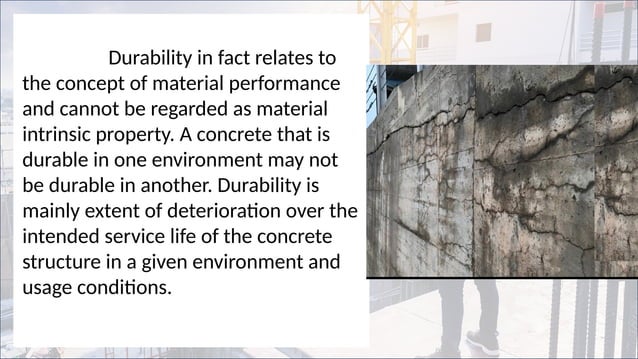 concrete_durability_ for civil engineering | PPTX